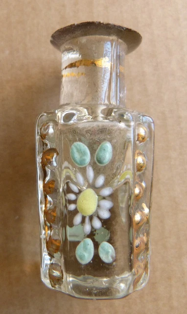 PETIT FLACON À parfum ou à sels en verre émaillé ancien 19e siècle EUR ...