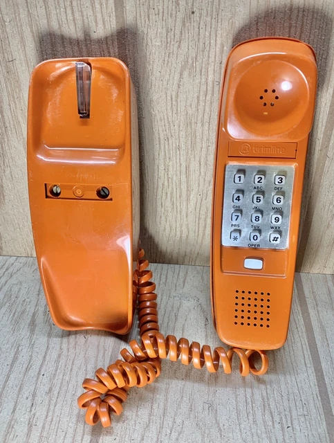 VINTAGE WESTERN ELECTRIC Bell Trimline Telephone Push Button Burnt ...