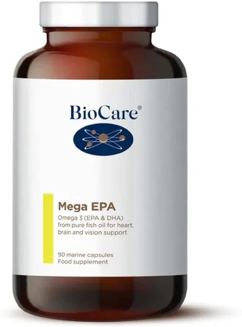 BIOCARE MEGA EPA Fish Oil Omega-3EPA DHA Capsules Heart Brain Vision 90 ...
