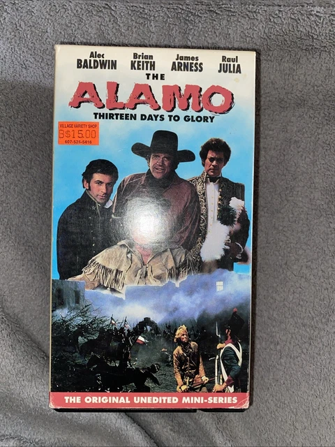 THE ALAMO 13 Days To Glory VHS Mini Series Unedited 3 Tape Set Western ...