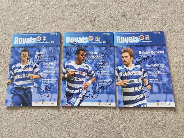READING FC PREMIER League Football Programmes 2007/2008 (as shown ...
