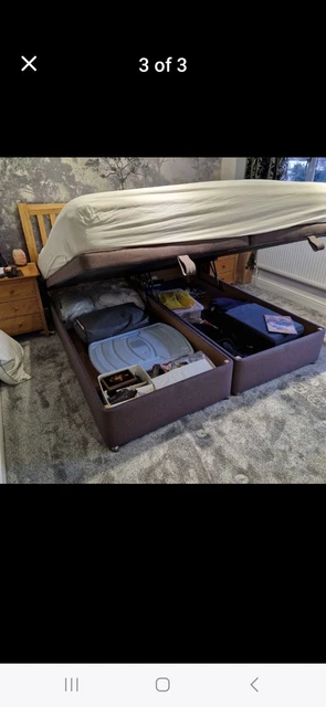 SUPER KINGSIZE BED Frame with Mattress Collection Only and Oak ...