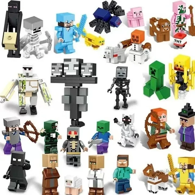 MINECRAFT MOBS AND Characters 28 Piece Figure Set £19.99 - PicClick UK