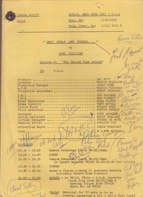 BBC TV COMEDY Script: ONLY FOOLS AND HORSES (David Jason, Nicholas ...