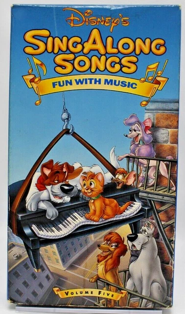 DISNEY SING ALONG Songs Fun with Music VHS 1993 Vol 5 Oliver & Company ...