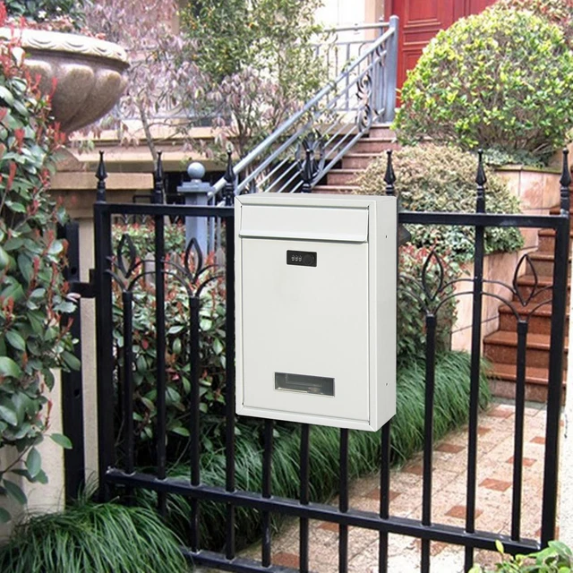 WALL MOUNTED MAILBOX W/Code Lock with Combination Lock Postbox ...