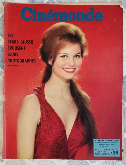 REVUE MAGAZINE CINEMONDE cover Claudia Cardinale 1337 1960 pin-up EUR 8 ...