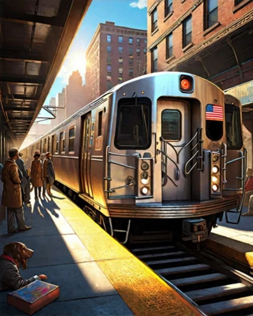 MTA NEW YORK City Subway Train Railroad Map + Free Train Station Art ...