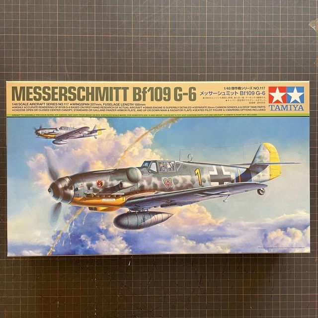 TAMIYA 1/48 MASTERPIECE Series No.117 MESSERSCHMITT Bf109 G-6 61117 JAPAN FedEx $109.65 ...