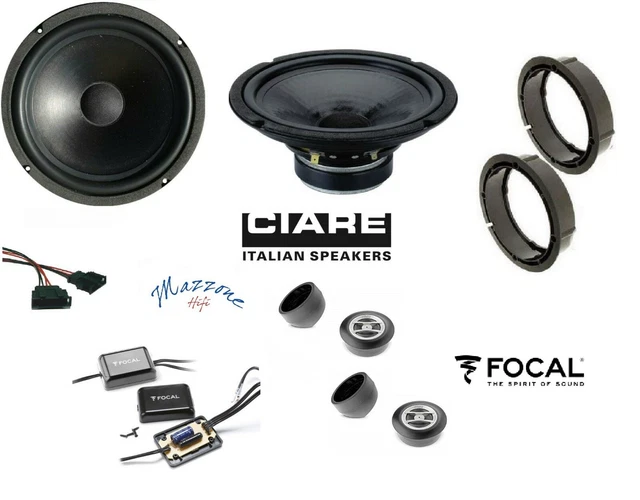KIT CASSE ALTOPARLANTI Anteriori Woofer 20cm Ciare Tweeter Focal Per Volkswagen EUR 169,99 ...