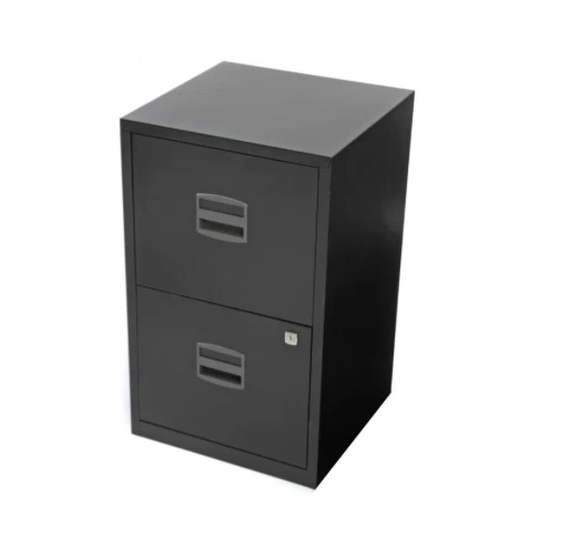 INDUSTRIAL BISLEY METAL 2 Drawer Lockable A4 Office Filing Home Storage ...