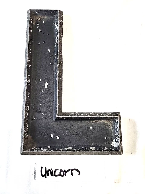 VINTAGE 10INCH ADLER MOVIE THEATER MARQUEE sign BLACK METAL LETTER *L ...