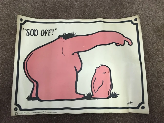 VINTAGE 1960’S/70’S ‘SOD Off’ Poster Picture Neptune £0.99 - PicClick UK