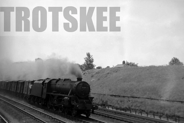LARGER NEGATIVE BR British Railways Steam Loco 45489 Class 5MT Bushey ...