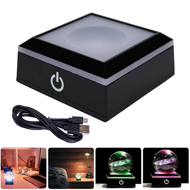 LED LIGHT BASE Multicolor Display Lighted Base Touch Switch for Glass ...