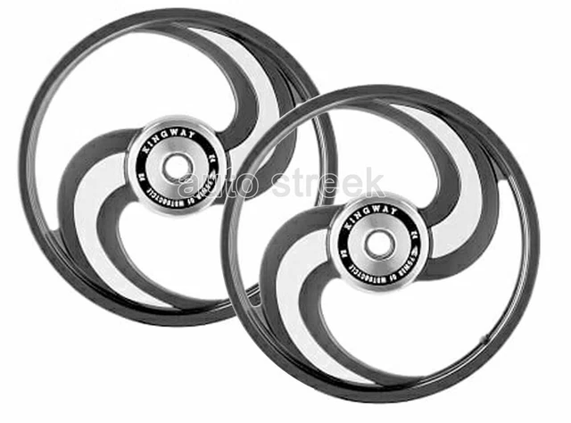 FIT FOR ROYAL Enfield Classic 350 cc 500 cc Alloy Black Wheel Rim Set 2 ...