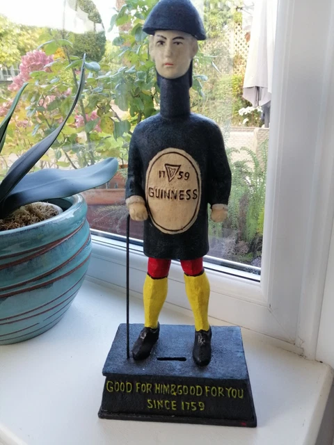 GUINNESS CAST IRON Bar Statue ( Miner Money Box) £40.22 - PicClick UK