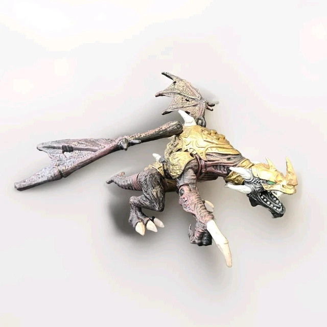 MEGA BLOKS DRAGONS Metal Ages Rutilus Figure Dragon Gold Armour Toy ...