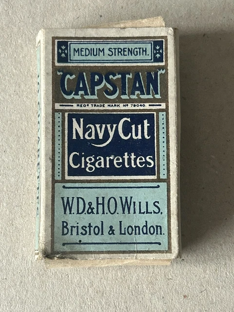W D H O Wills Navy Cut Capstan Medium Strength Empty Cigarettes Box £5. ...