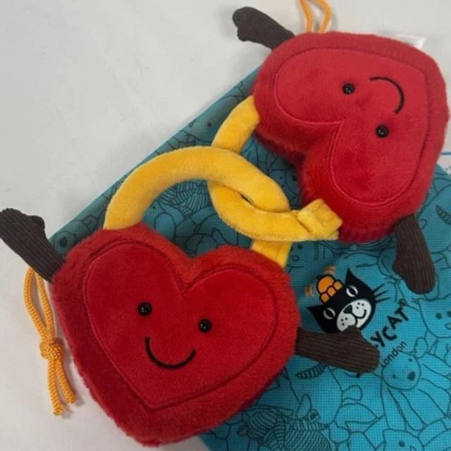 JELLYCAT AMUSEABLES VAL Tina Heart Love Locks Plush Valentine Gift Soft ...