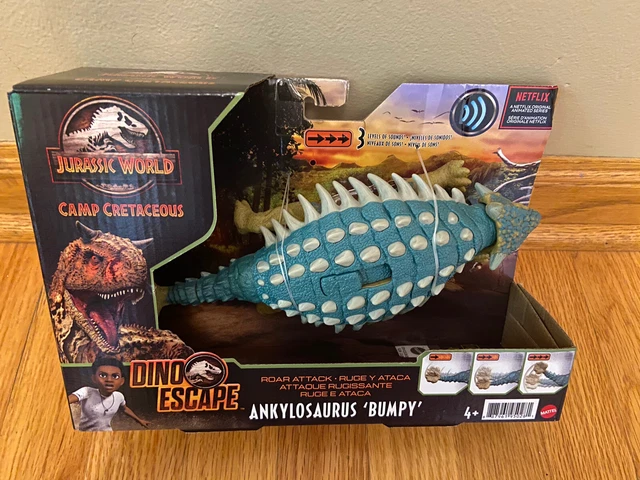 JURASSIC WORLD DINO Escape ANKYLOSAURUS BUMPY Camp Cretaceous Roar ...