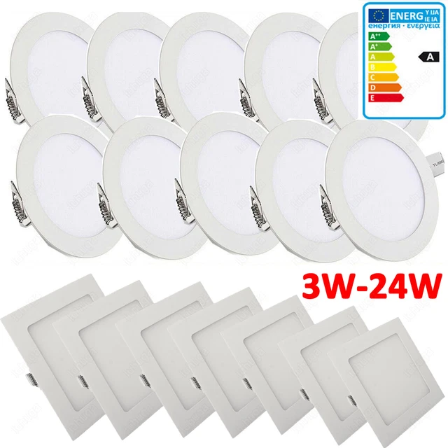 LED EINBAUSTRAHLER EINBAU-SPOTS Bad ultra-flach 230V Einbau-Leuchten ...