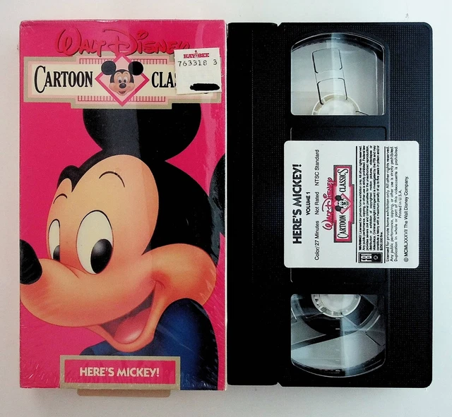 WALT DISNEY CARTOON Classics "Here's Mickey!" Mickey Mouse 1987 VHS ...
