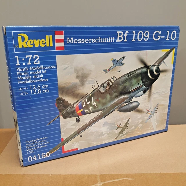 REVELL 04160 1:72 SCALE MESSERSCHMITT Bf 109 G-10 WWII FIGHTER PLANE MODEL KIT £12.00 - PicClick UK