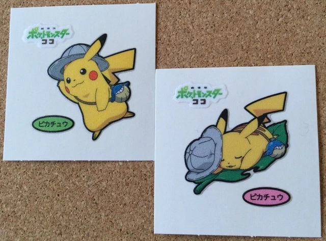 PIKACHU & MEW Pokemon Sticker Daiichi bread Pan Deco Chara 25th DSG 10 ...