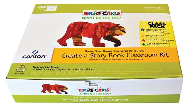 ERIC CARLE BROWN Bear What Do You See Create A Story Book Classroom Kit ...