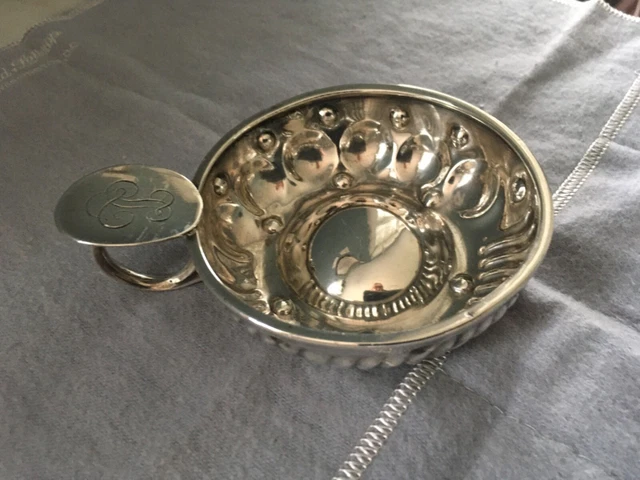 ANTIQUE FRENCH STERLING Silver Wine Taster Tastevin Ladoucette & Gavard ...