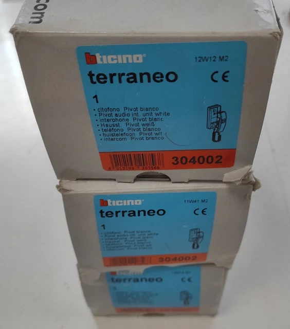 BTICINO TERRANEO 304002 White Pivot Audio Internal Intercom Unit EUR 37 ...