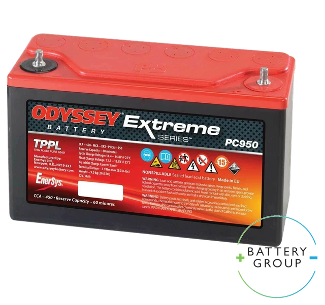 HAWKER ODYSSEY PC950 12V 34Ah 400A AGM Motorcycle battery pure lead ...