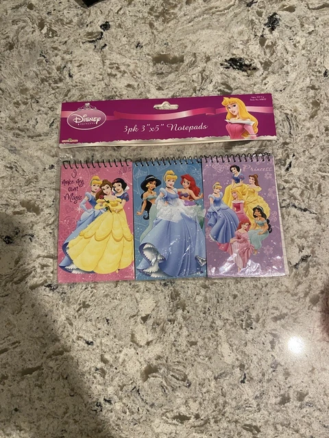 VINTAGE Y2K DISNEY Princess Notepad 3 Pck Ariel Belle Jasmine ...