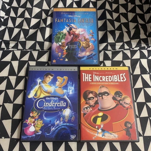 FANTASIA ANTHOLOGY (DVD, 2010 2-Disc) + Incredibles & Cinderella ...