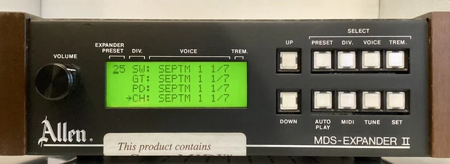 ALLEN MDS EXPANDER II (2) MIDI, voix orchestrales église ou orgue de ...