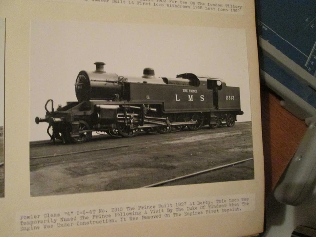 Railway Photo 8x6 Lms Fowler Class 4 2 6 4t No 2313 Ex Works Derby