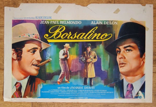 BORSALINO JEAN-PAUL BELMONDO Alain Delon affiche cinema belge originale '70 EUR 95,00 - PicClick FR