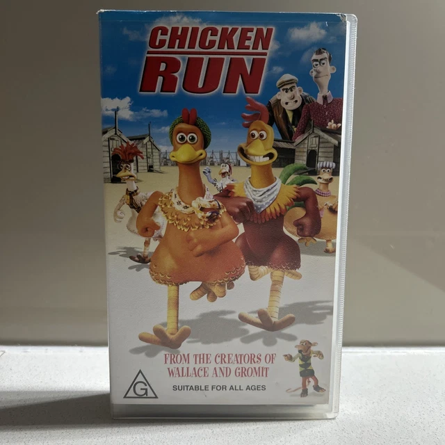 CHICKEN RUN VHS Video Cassette Tape PAL Clear Small Box G 2001 $20.00 ...