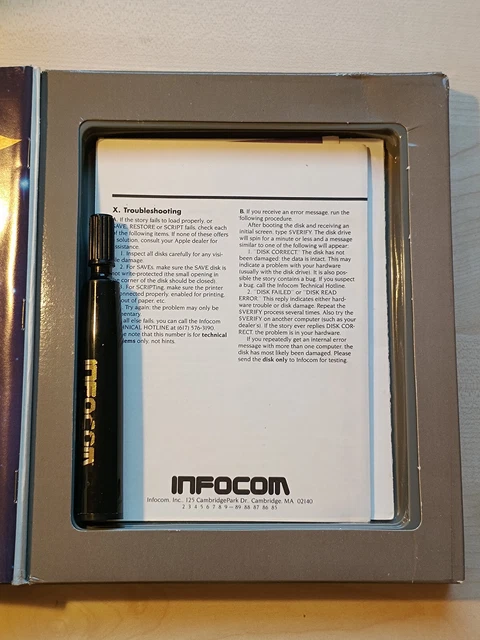 THE HITCHHIKER'S GUIDE to the Galaxy - Infocom (Macintosh, 1984, Big ...