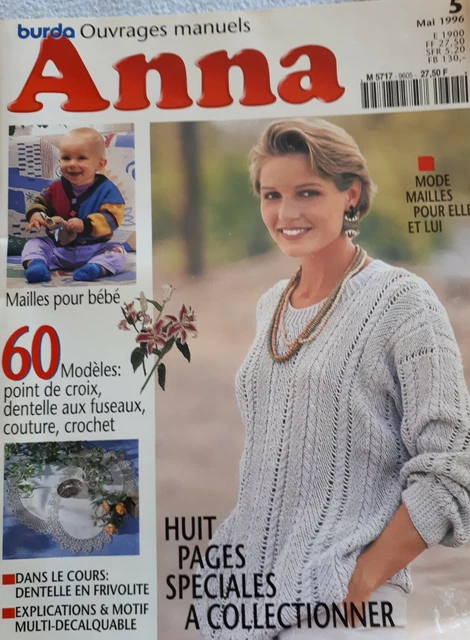 MAGAZINE BURDA ANNA Ouvrages Manuels Au crochet, peindre, coudre... MAI ...