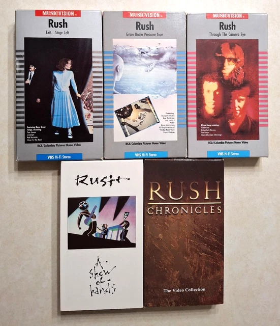 RUSH VHS LOT Grace Under Pressure Tour Exit Stage Left Concert Music ...