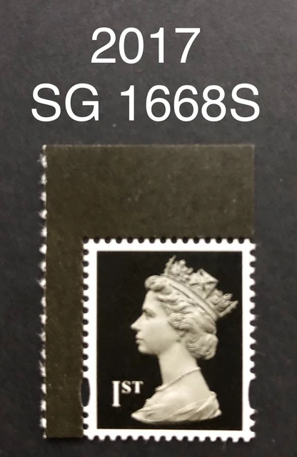 GB 2017 1ST Machin Definitive Stamp 2 phosphor bands SG 1668S ex. DY21, MNH £14.95 - PicClick UK