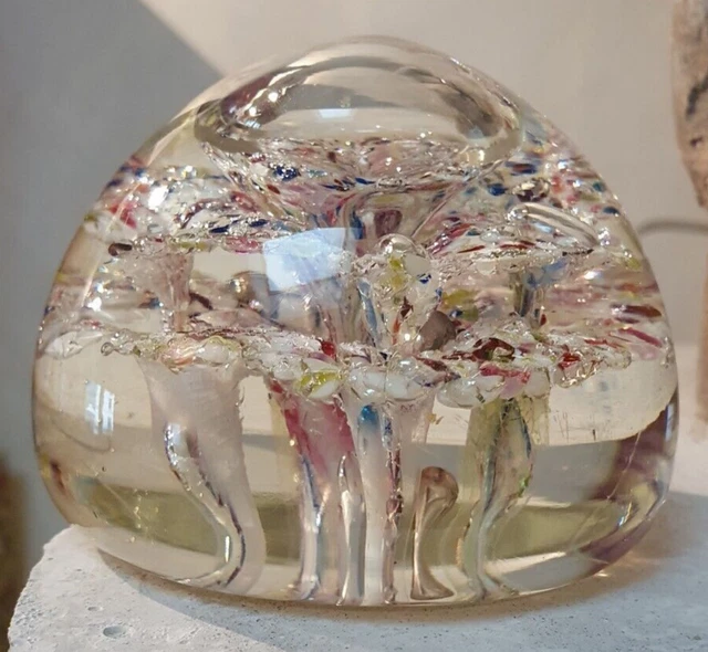 SULFURE DE VERRE - PRESSE PAPIER MULTICOLORE INCLUSION EUR 10,00 ...