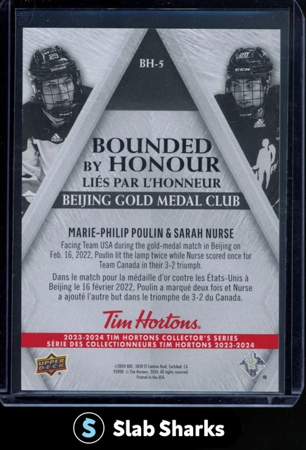 2023 UD TIM Hortons Poulin & Nurse Greatest Duos Bounded By Honour #Bh ...