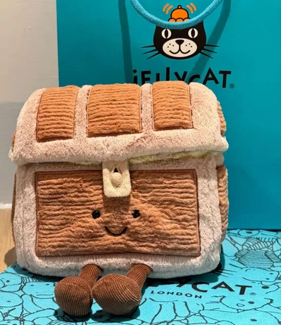 JELLYCAT AMUSEABLES TREASURE Chest Plush Doll - NEW with Tag & Dust Bag ...