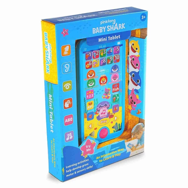 BABY SHARK MINI Tablet Sounds and Songs Buttons Learn 1-10 Counting ...