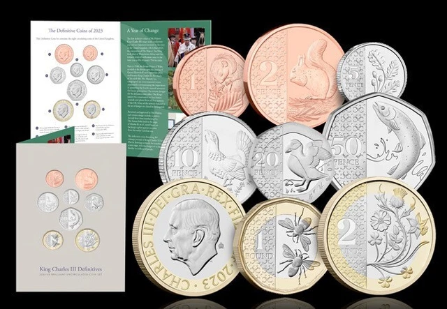2023 KING CHARLES III Definitive Annual BU 8 Coin Royal Mint Set with ...