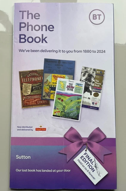 THE BT PHONE Book - Final Edition 2024 Sutton £7.19 - PicClick UK