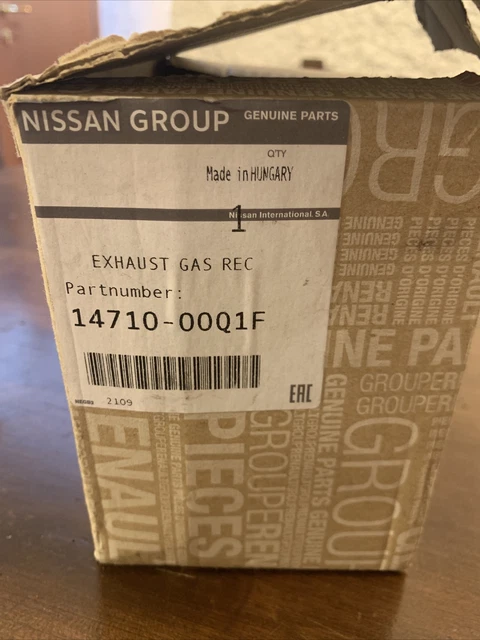 VALVOLA EGR BASSA Pressione Nissan Micra K14 Cod 1471000q1f EUR 50,00 ...